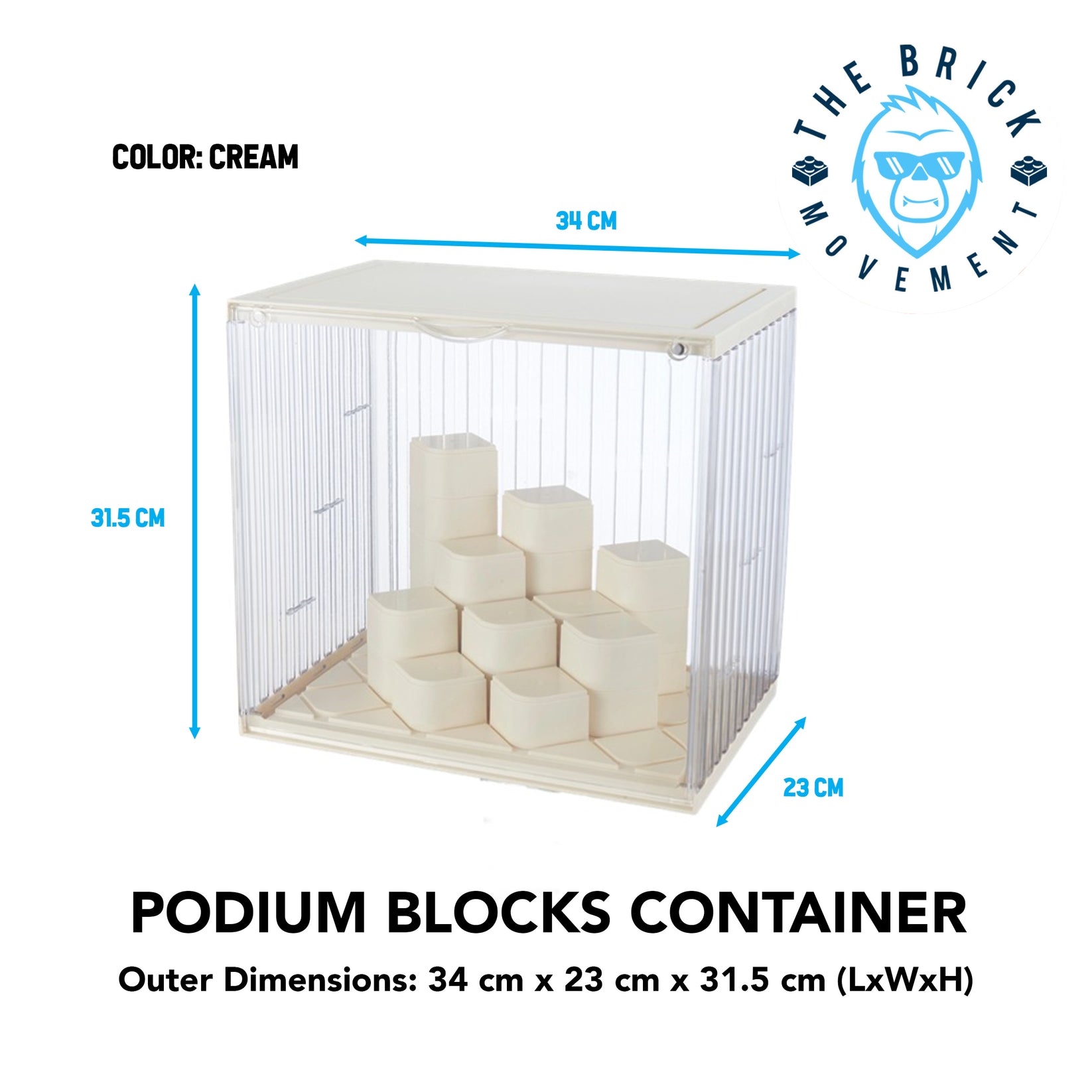 Podium Blocks Container Style Display Case – The Brick Movement