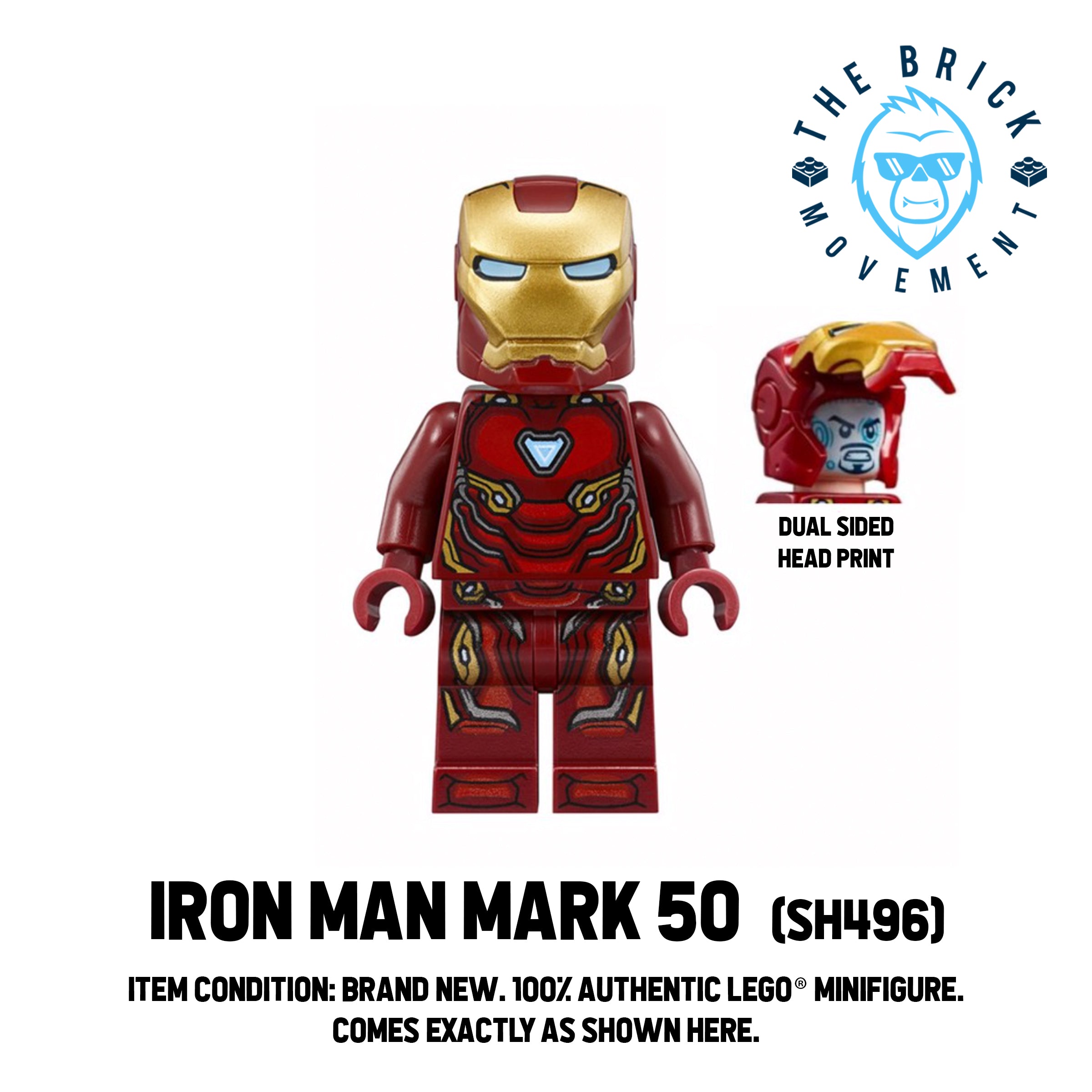 LEGO MARVEL Iron Man Mark 50 Minifigure sh496 – The Brick Movement