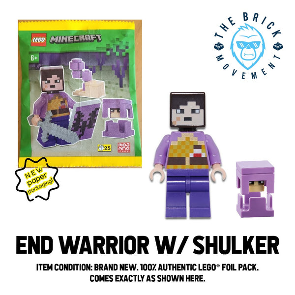 LEGO MINECRAFT End Warrior with Shulker and Chorus Plant Foil / Paper ...