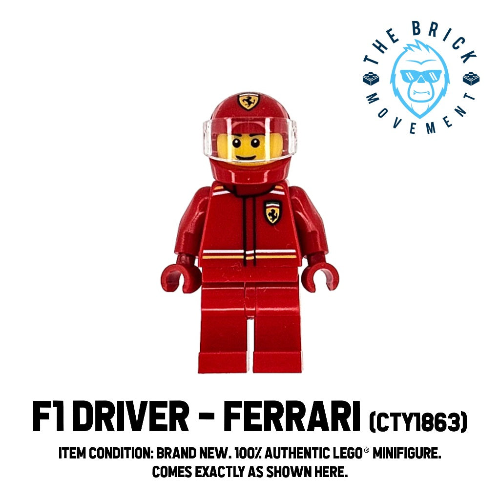 LEGO SPEED CHAMPIONS Formula 1 Ferrari F1 Driver Minifigure – The Brick ...