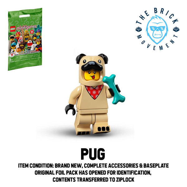 LEGO Collectible Minifigure Series 21: Pug Costume Guy Minifigure – The ...