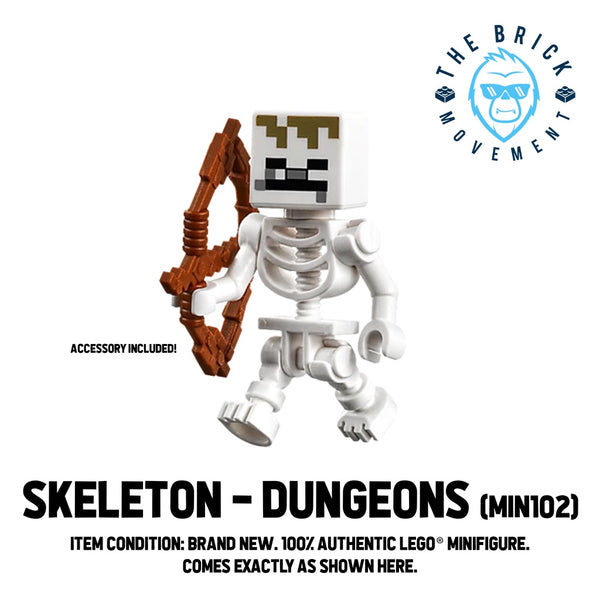 LEGO MINECRAFT Cube Skeleton (Dungeons) Minifigure – The Brick Movement