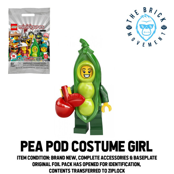 LEGO Collectible Minifigure Series 20: Pea Pod Costume Girl Minifigure ...