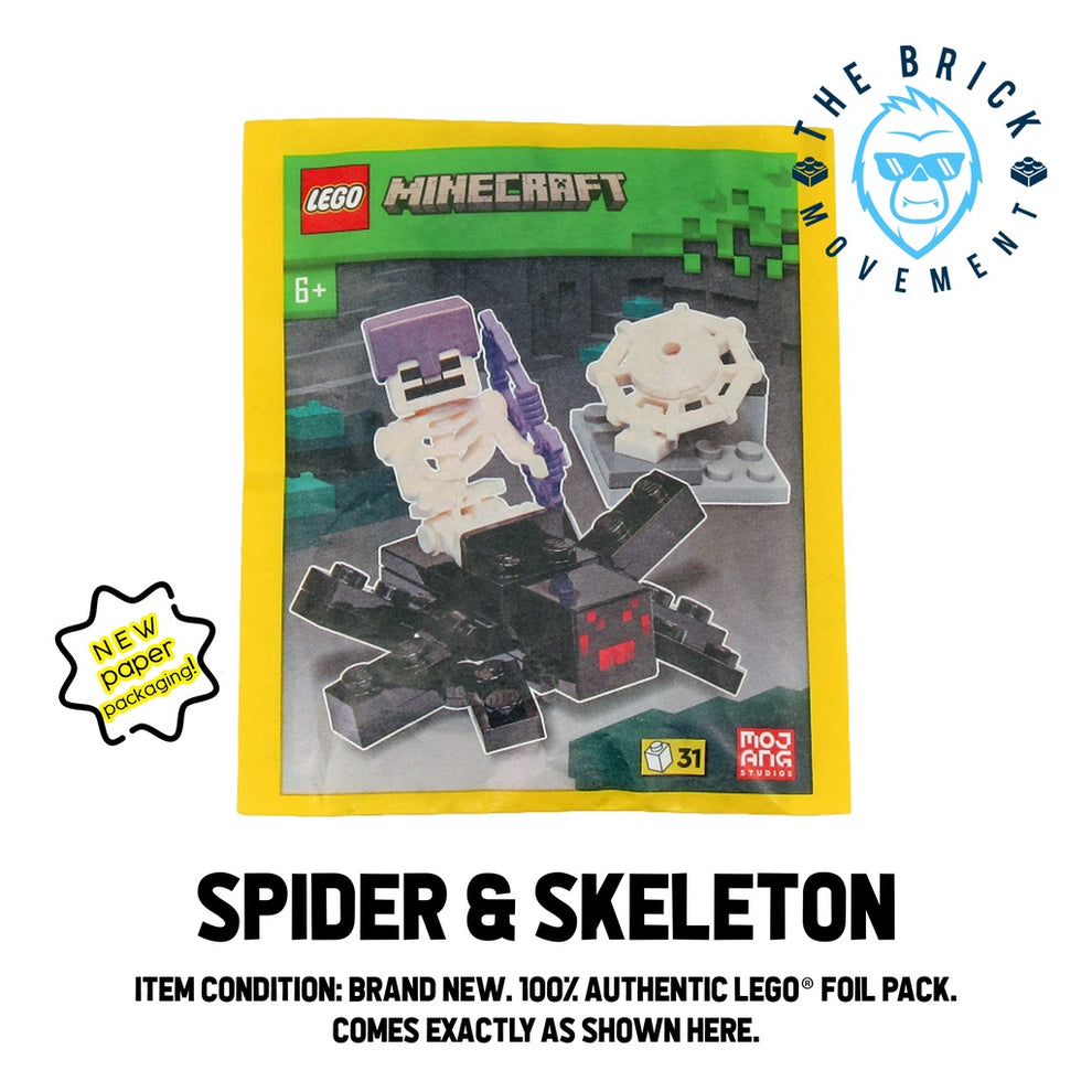 LEGO MINECRAFT Spider & Skeleton Foil Pack – The Brick Movement