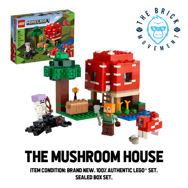 LEGO MINECRAFT 21179 The Mushroom House Set – The Brick Movement